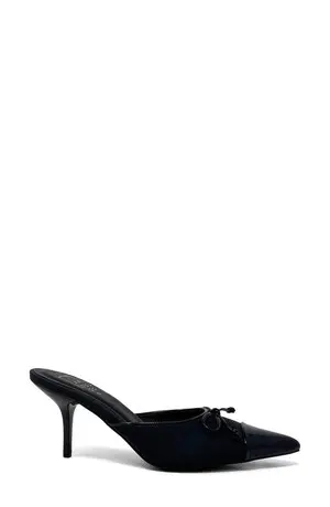SHU SHOP Naomi Pointed Cap Toe Mule - Black