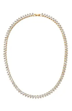 ST. MORAN Pear Crystal Collar Necklace - Gold