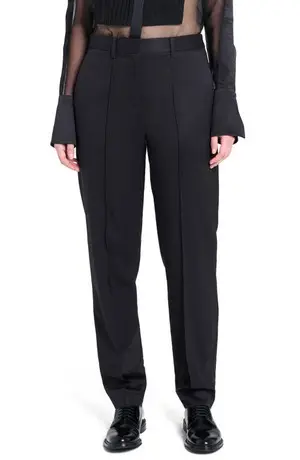 TWP Harrison Stretch Wool Tapered Leg Pants - Black