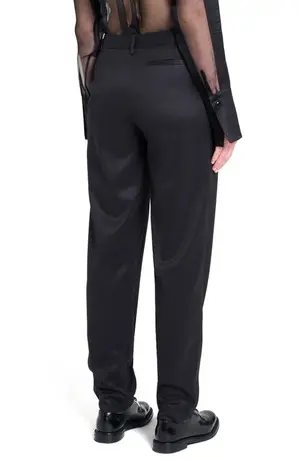 TWP Harrison Stretch Wool Tapered Leg Pants - Black