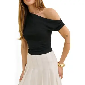 REFORMATION Off-the-shoulder Top - Black