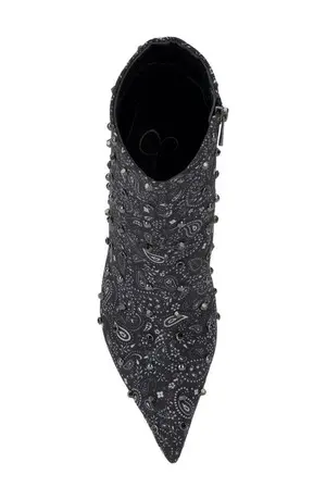 Jessica Simpson Wilonix Pointed Toe Bootie - Midnight/white Paisley