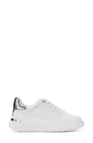 Dkny Platform Sneakers - White/nickel