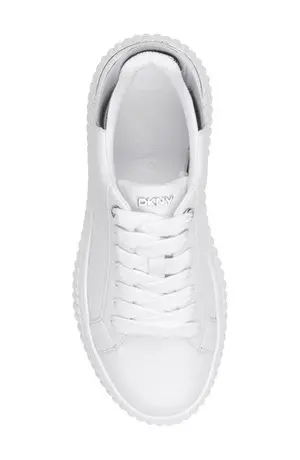 Dkny Platform Sneakers - White/nickel
