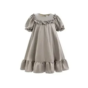 SWEET CACTUS Ruffle Berlin Dress - Grey