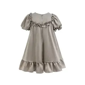 SWEET CACTUS Ruffle Berlin Dress - Grey