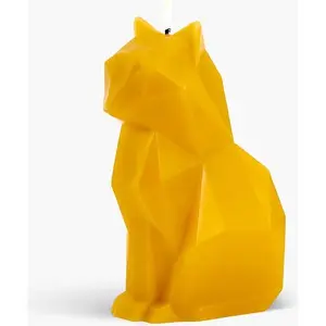 54CELSIUS Pyropet Kisa Cat Candle - Mustard Yellow