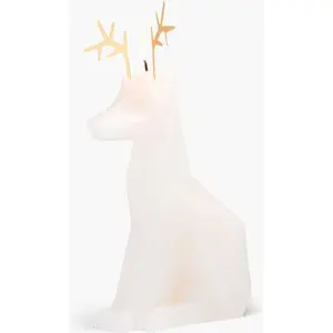 54CELSIUS Pyropet Dyri Reindeer Candle - White