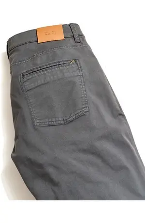 Billy Reid Cochran Stretch Cotton Five-pocket Pants - Asphalt
