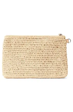 Mz Wallace Crochet Raffia Clutch