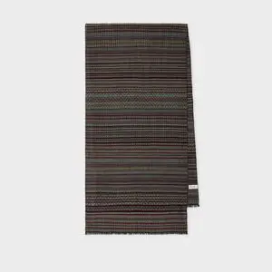 Paul Smith Signature Stripe' Geo Wool-silk Scarf - Multicolour