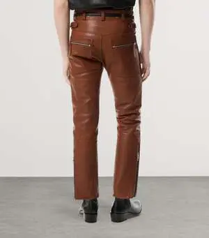 TOM FORD Leather Trousers With Embellishments