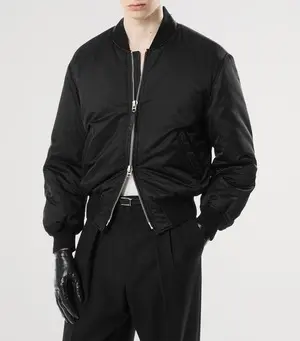 TOM FORD Silk Bomber Jacket - Black