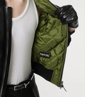 TOM FORD Silk Bomber Jacket - Black
