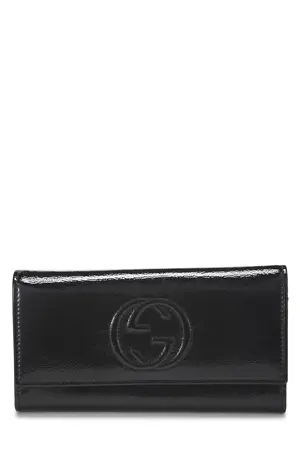 Gucci Patent Soho Continental Wallet - Black