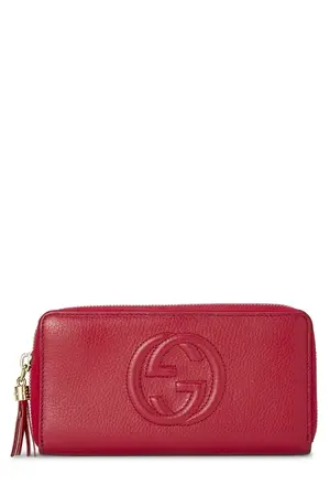 Gucci Soho Zip Around Wallet - Red