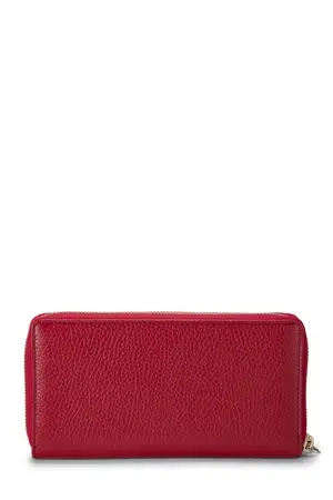 Gucci Soho Zip Around Wallet - Red