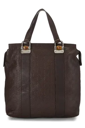Gucci Guccissima Bamboo Bar Tote - Brown