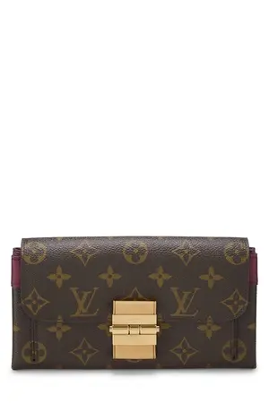 LOUIS VUITTON Burgundy Monogram Canvas Porte Elise Wallet - Purple