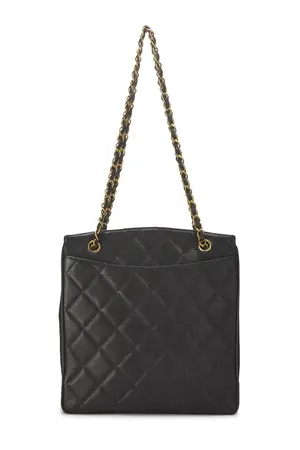 Chanel Quilted Caviar Cc Turnlock Tote