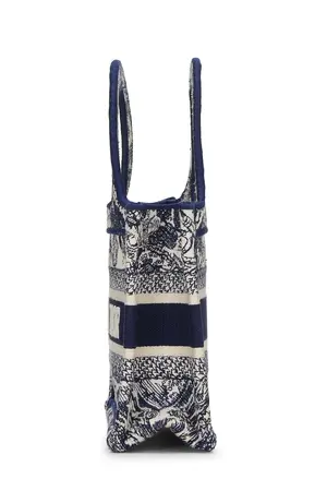 Dior Embroidered Toile De Jouy Book Tote - Navy