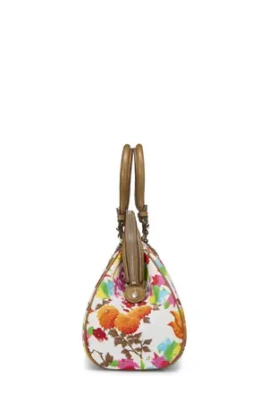 Dior Trotter Canvas Floral Frame Satchel - Multi