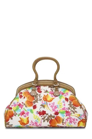 Dior Trotter Canvas Floral Frame Satchel - Multi