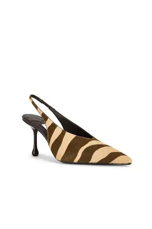 JIMMY CHOO Isa 80 Slingback Pump - Chocolate Mix