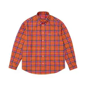 Women's Orange Plaid Shirts
