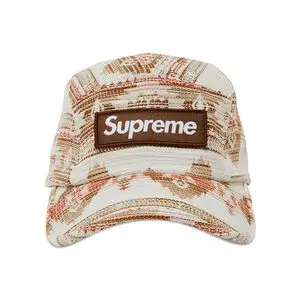 Supreme Woven Pattern Camp Cap - Tan