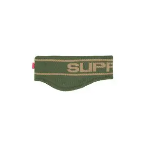 Supreme Contrast Logo Headband - Green