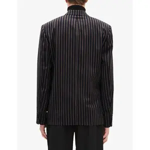 The Kooples Striped Double-breasted Wool Blazer