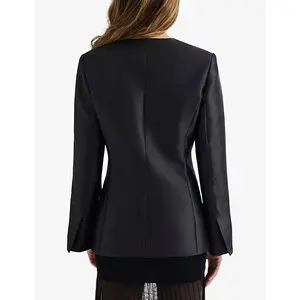 MALINA Slim-fit Satin Blazer