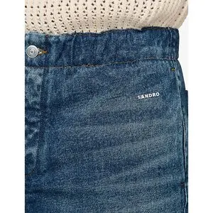Sandro Elasticated-waist Denim Shorts
