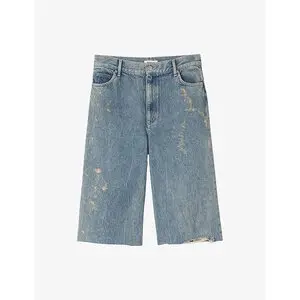 Women's Distressed Bermuda Shorts