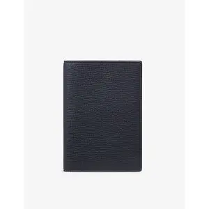 Smythson Ludlow Leather Passport Holder - Navy