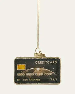 VONDELS Black Credit Card Christmas Ornament - Multi