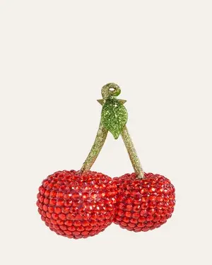 VONDELS Rhinestone Cherries Christmas Ornament - Red Multi