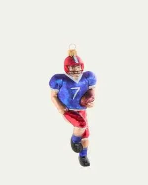 Bergdorf Goodman Football Player Christmas Ornat - Multi