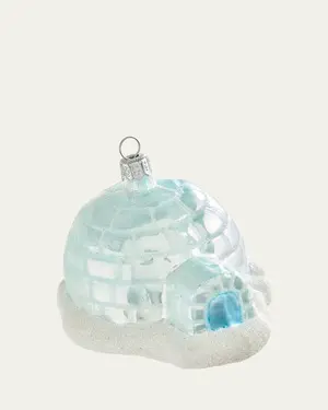 Bergdorf Goodman Igloo Christmas Ornament - Blue