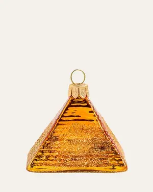 Bergdorf Goodman Pyramid Christmas Ornament - Gold