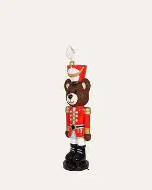 UNIVERSAL STATUES 4' Teddy Bear Nutcracker Statue