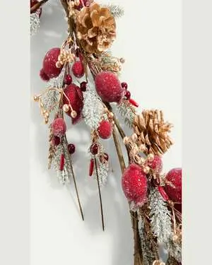 SALZBURG CREATIONS Glittering Garnet 60" Garland