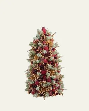 SALZBURG CREATIONS 18" Glittering Garnet Tree Christmas Decoration - Multi