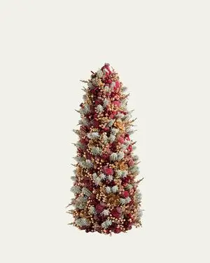 SALZBURG CREATIONS 24" Glittering Garnet Tree Christmas Decoration - Multi
