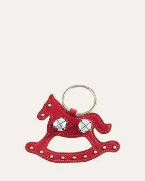 BELSNICKEL ENTERPRISES Rocking Horse Decorative Charm With Chrome Bells - Red Multi