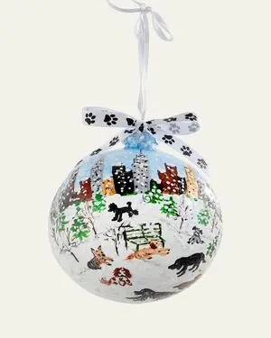 NANCY GEORGE-MICHALSON Christmas Dogs Christmas Ornament - Multi
