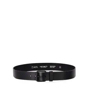 Carhartt Work In Progress Script Leather Belt - Black
