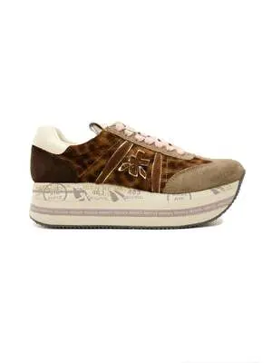 Premiata Leather And Fabric Sneakers