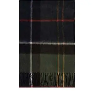 Barbour Carrbridge Tartan Green Blue Scarf Green